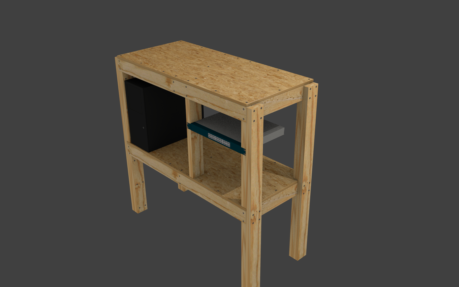 Computer Shelf for Basement - Zack Reed - Design and Coding